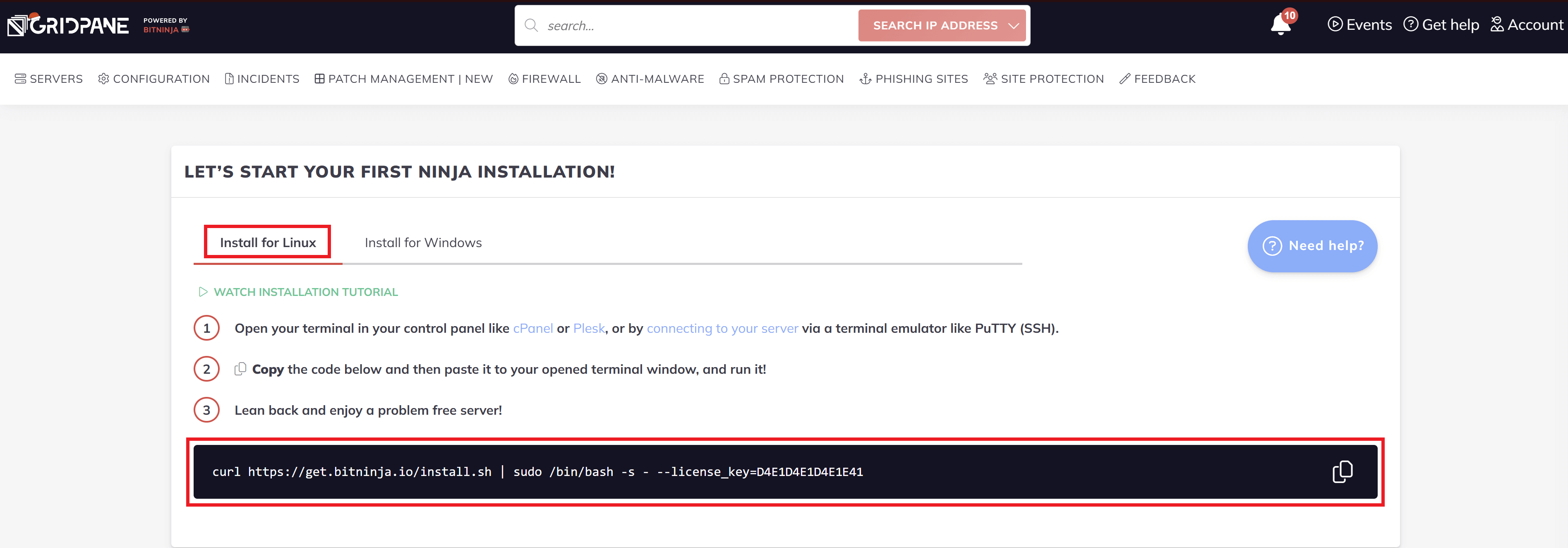 BitNinja Part 1: Access and Installation Guide | GridPane